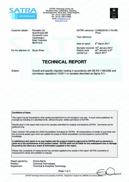 EC1935 Sigma 511 Approval - Flexitallic