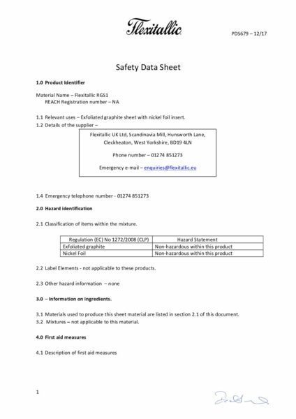 MSDS - Flexitallic