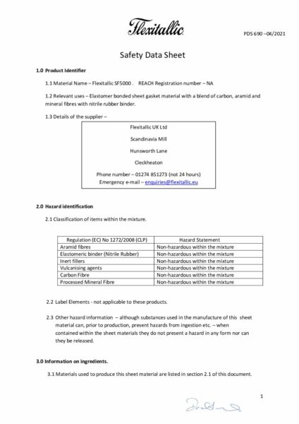 MSDS - Flexitallic